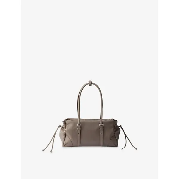 Prada Leather Top-handle Bag - Grey