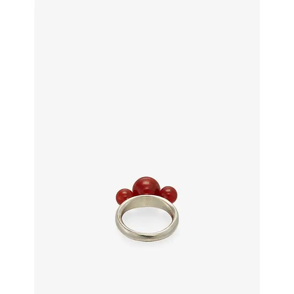 BEATRIZ PALACIOS Sterling Silver And Red Agate Ring