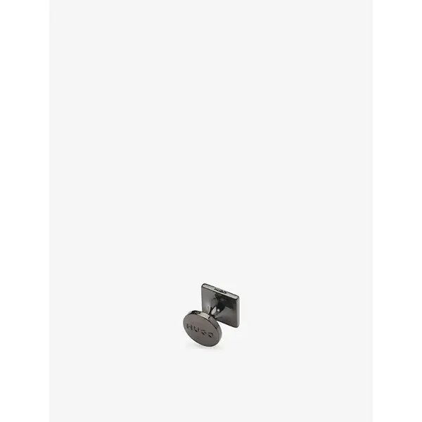 Hugo Square Branded Metal Cufflinks