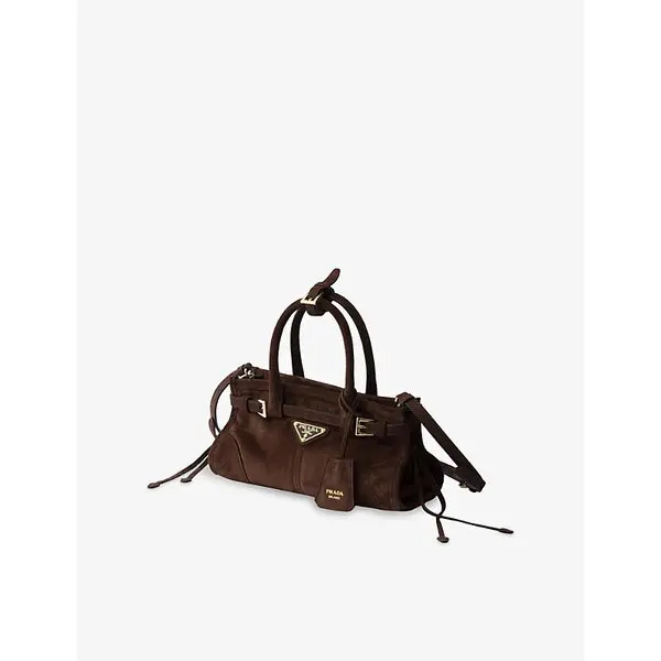 Prada Bonnie Suede Mini Top-handle Bag