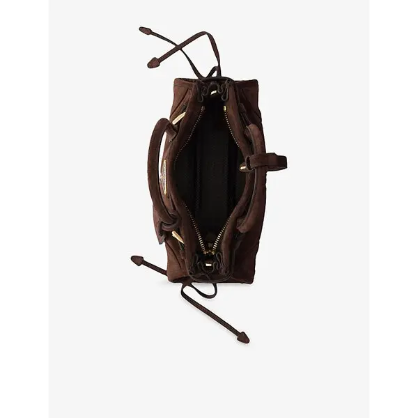 Prada Bonnie Suede Mini Top-handle Bag