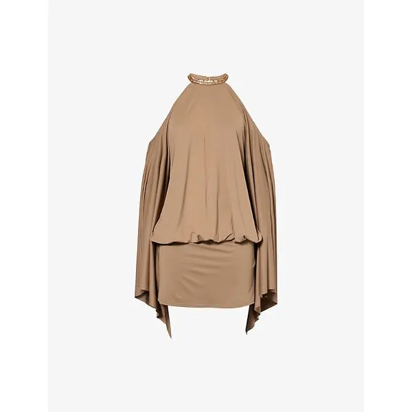 JADED LONDON Alula Cut-out Stretch-mesh Mini Dress