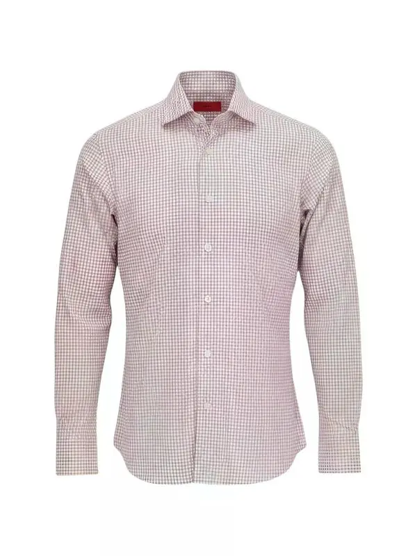 Isaia Checked Long-sleeve Shirt