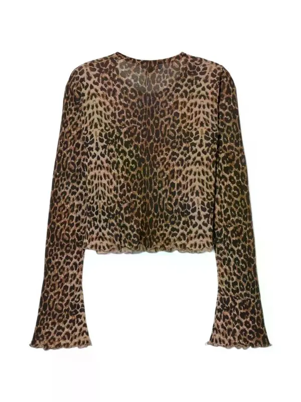 RE/DONE Isabelle Leopard-print Cardigan