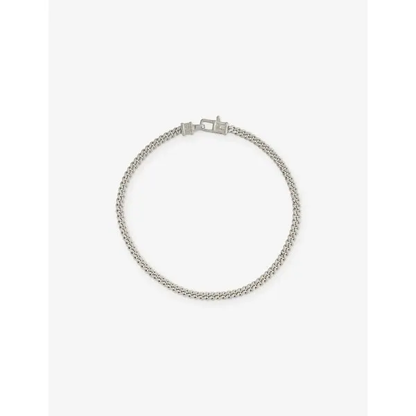 Tom Wood Curb M Rhodium-plated 925 Sterling Bracelet - Silver
