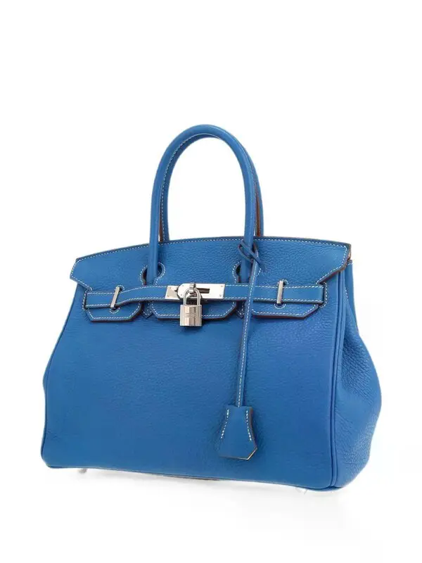 Hermès 2011 30 Birkin Tote Bag - Blue