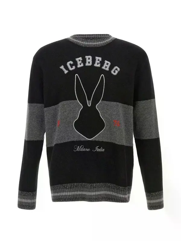 Iceberg Bugs Bunny Striped Sweater