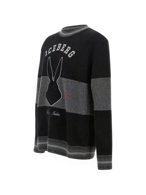 Iceberg Bugs Bunny Striped Sweater