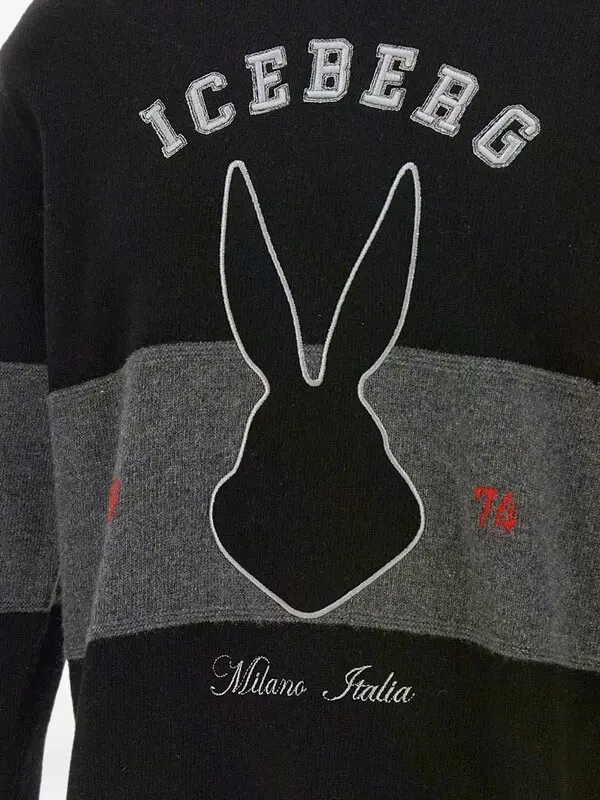 Iceberg Bugs Bunny Striped Sweater
