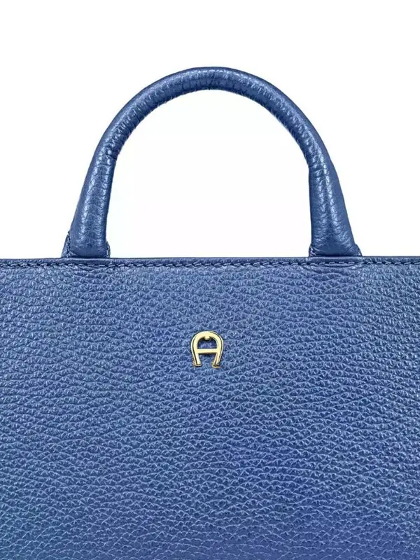 AIGNER Mini Cybill Pebbled Leather Tote Bag