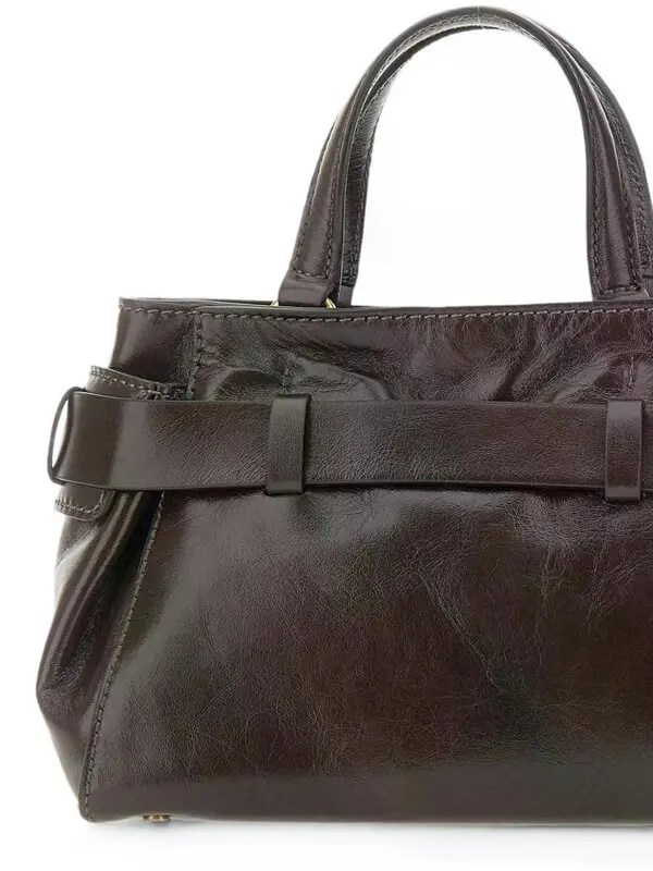 GIANNI CHIARINI Small Miranda Leather Tote Bag - Brown