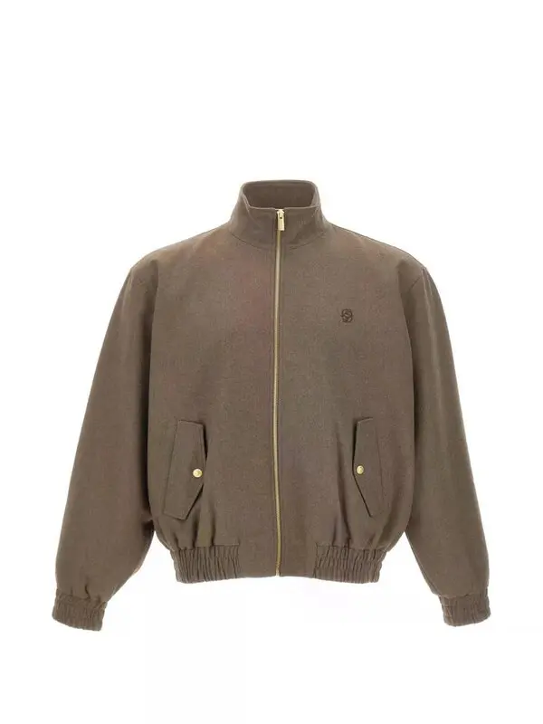 Drole De Monsieur Logo-embroidered Elasticated Jacket