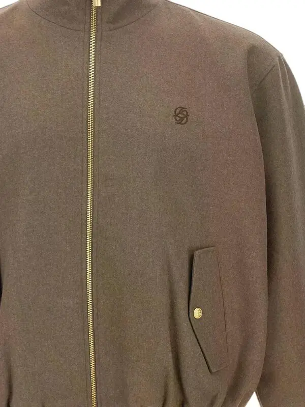 Drole De Monsieur Logo-embroidered Elasticated Jacket