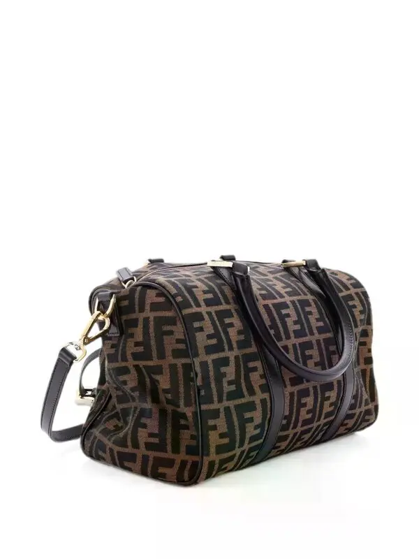 Fendi Convertible Boston Bag Zucca Canvas Medium Handbag