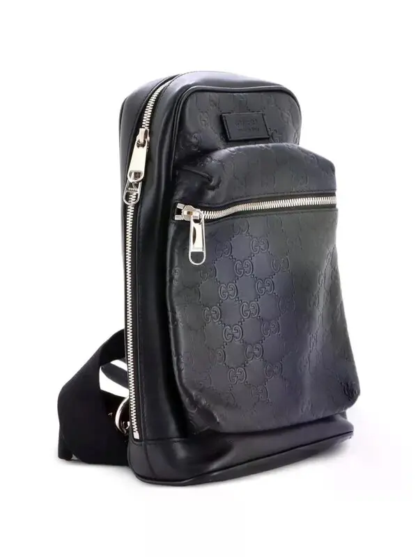 Gucci Signature Slim Crossbody Bag Guccissima Leather Small Backpack
