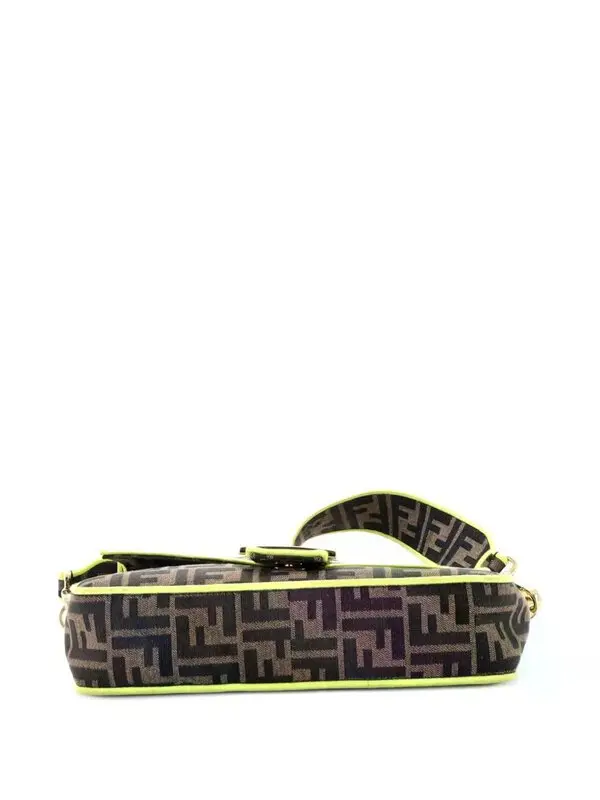 Fendi Zucca Canvas Baguette Nm Shoulder Bag - Yellow