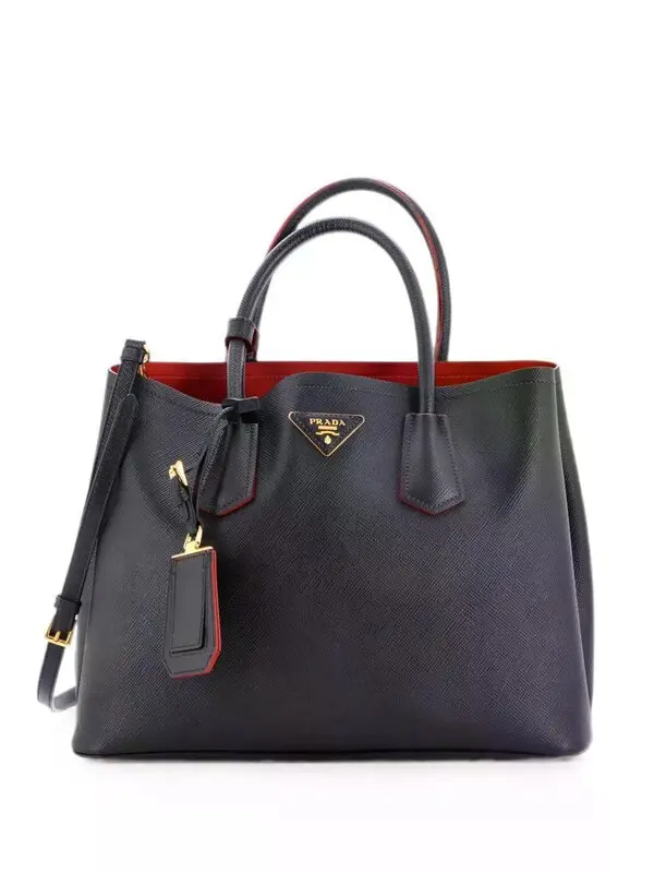 Prada Cuir Double Saffiano Leather Medium Tote Bag