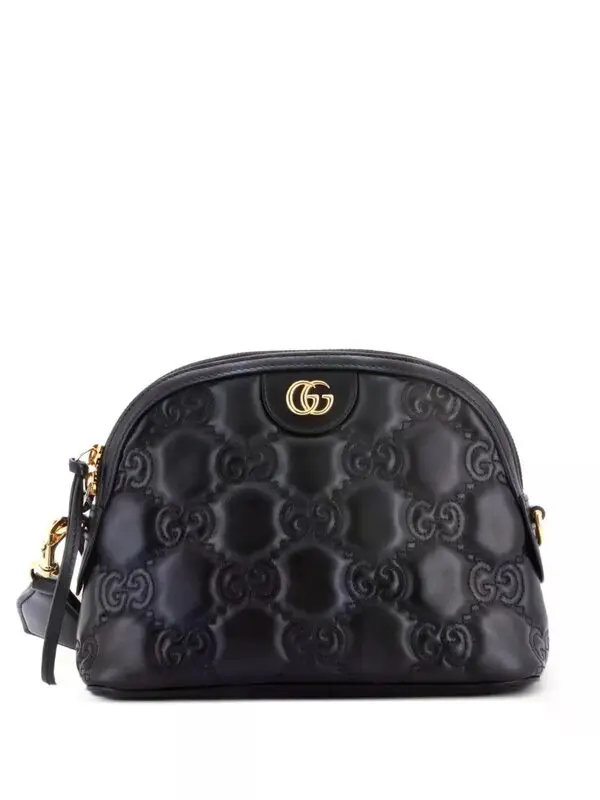 Gucci Gg Matelasse Leather Small Shoulder Bag - Black
