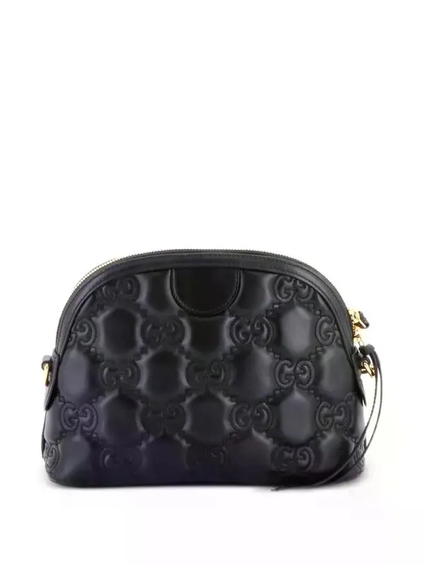 Gucci Gg Matelasse Leather Small Shoulder Bag - Black