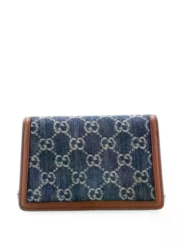 Gucci Dionysus Gg Denim Super Mini Crossbody Bag - Blue