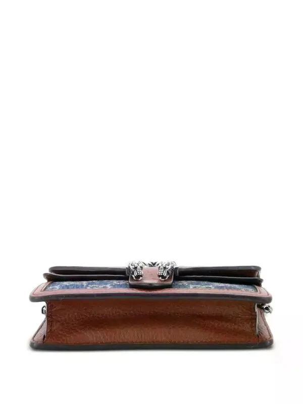 Gucci Dionysus Gg Denim Super Mini Crossbody Bag - Blue