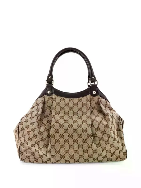 Gucci Sukey Gg Canvas With Leather Medium Tote Bag