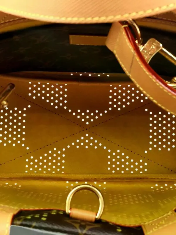 LOUIS VUITTON Shopper Limited Edition Monogram Perforated Grid Canvas Mini Tote Bag
