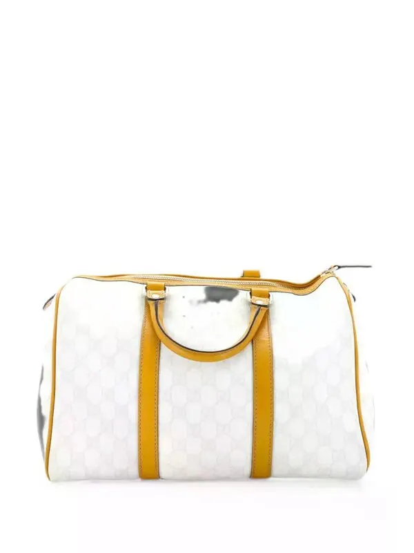 Gucci Joy Boston Bag Gg Canvas Medium Satchel - Yellow