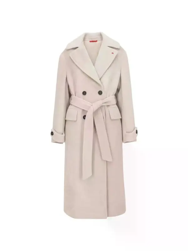 Isaia Belted Double-breasted Coat