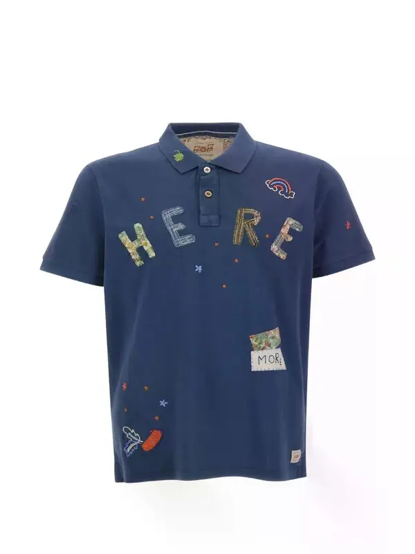 BOB Appliqué-detailed Embroidered Polo Shirt