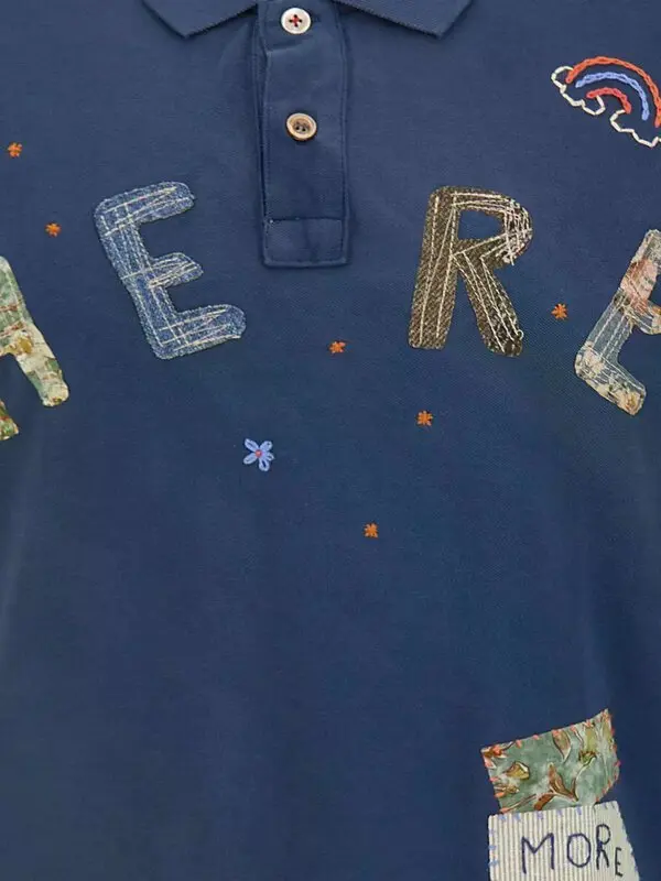 BOB Appliqué-detailed Embroidered Polo Shirt