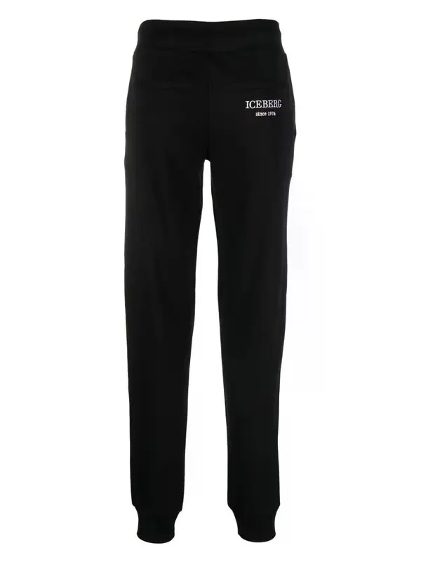 Iceberg Logo-embroidered Cotton Track Pants