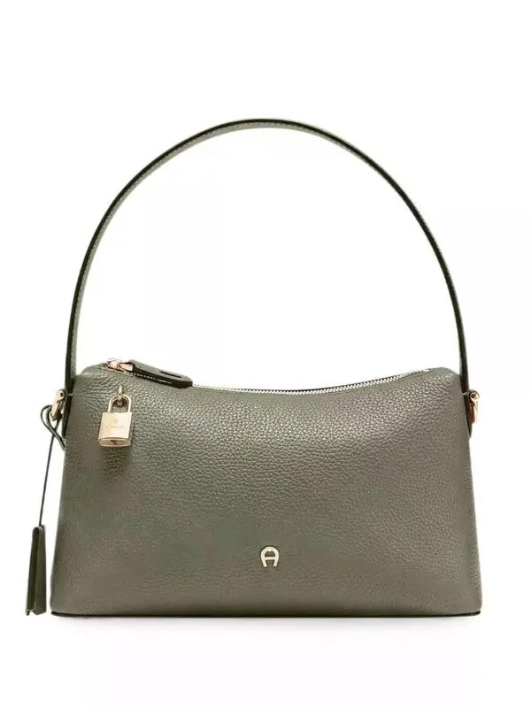 AIGNER Small Delia Pebbled-leather Tote Bag