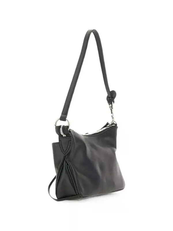 MARGESHERWOOD Leather Ribbon Shoulder Bag - Black