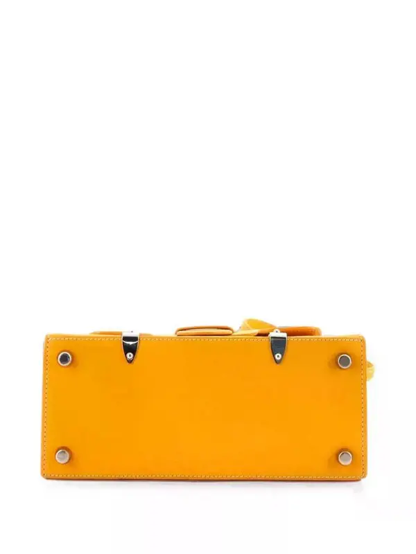 Goyard Structured Saigon Top Handle Bag Coated Canvas With Leather Mini Satchel