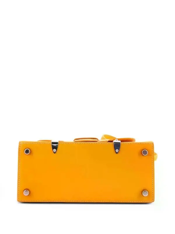 Goyard Structured Saigon Top Handle Bag Coated Canvas With Leather Mini Satchel