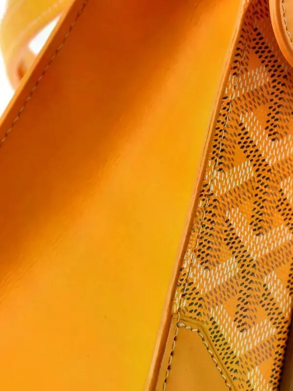 Goyard Structured Saigon Top Handle Bag Coated Canvas With Leather Mini Satchel