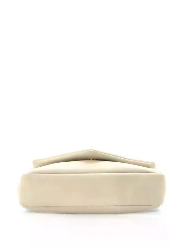 Saint Laurent Calypso Flap Bag Leather Medium Crossbody Bag - Neutrals