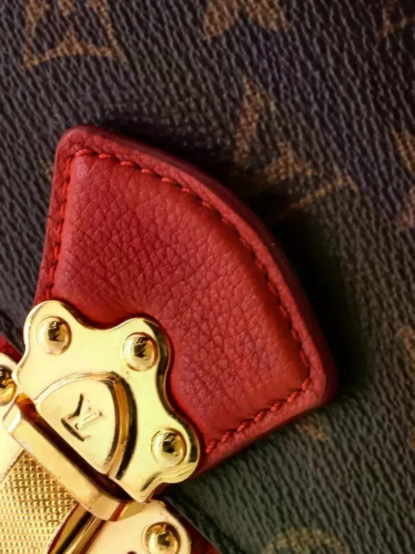 LOUIS VUITTON Monogram Canvas And Leather Shoulder Bag - Red