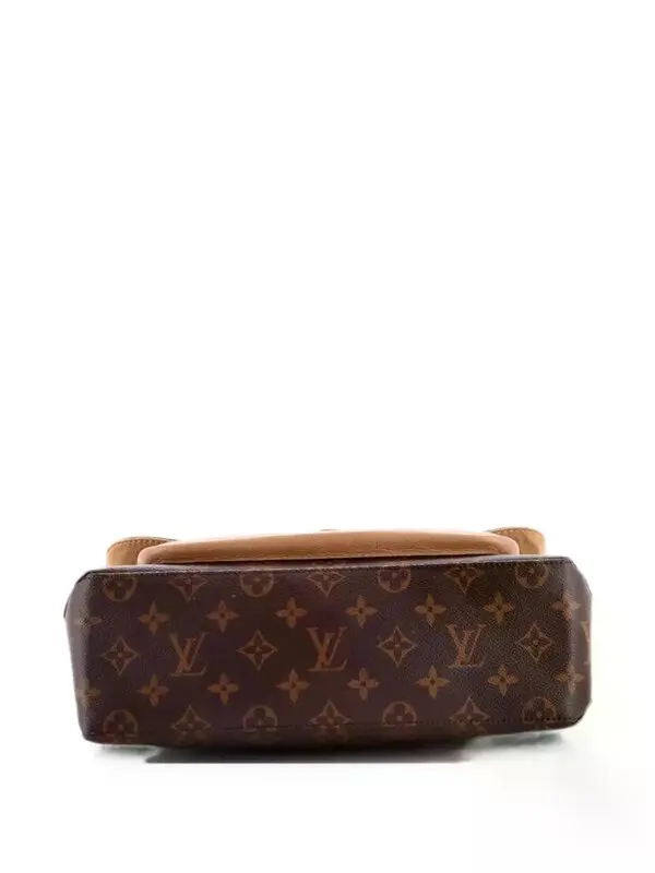LOUIS VUITTON Marignan Handbag Monogram Canvas With Leather Shoulder Bag - Brown
