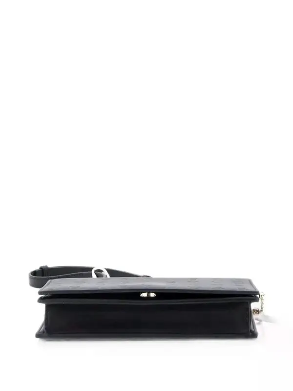 BVLGARI Logo Infinitum Chain Wallet Embossed Leather Crossbody Bag