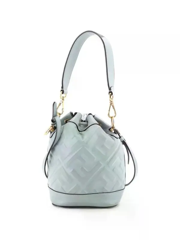 Fendi Mon Tresor Zucca Embossed Leather Mini Bucket Bag
