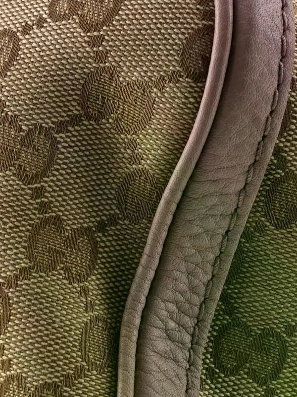 Gucci Monogram Gg Canvas Web Boston Satchel