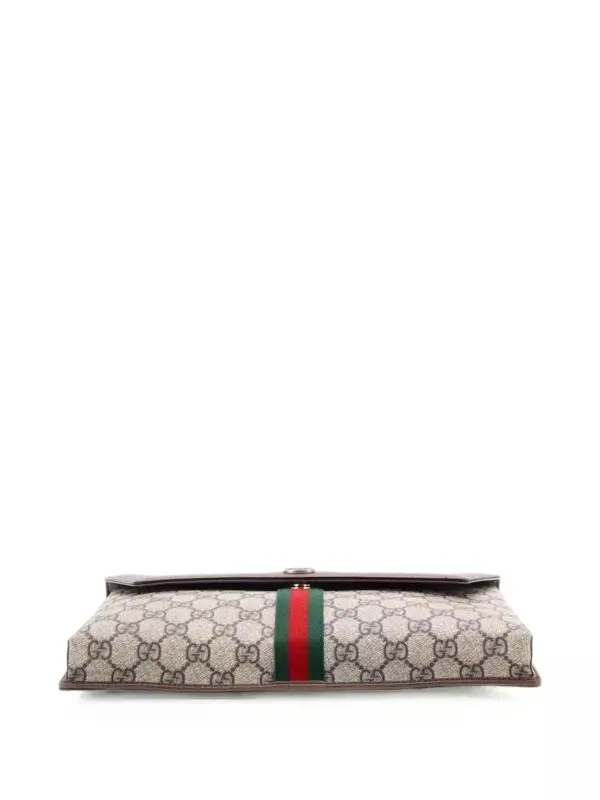 Gucci Ophidia Gg Coated Canvas Large Clutch Bag