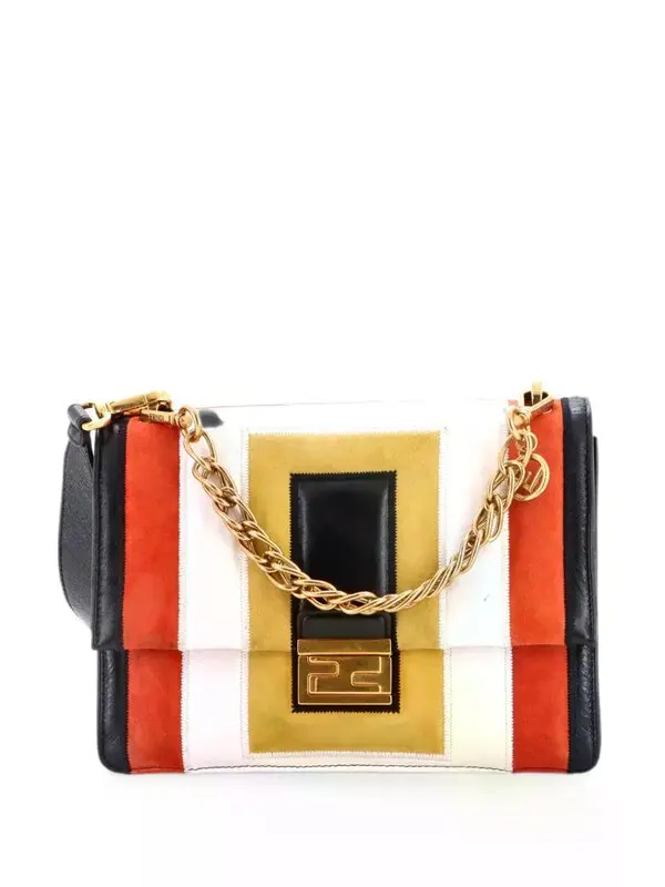 Fendi Kan U Leather Medium Shoulder Bag