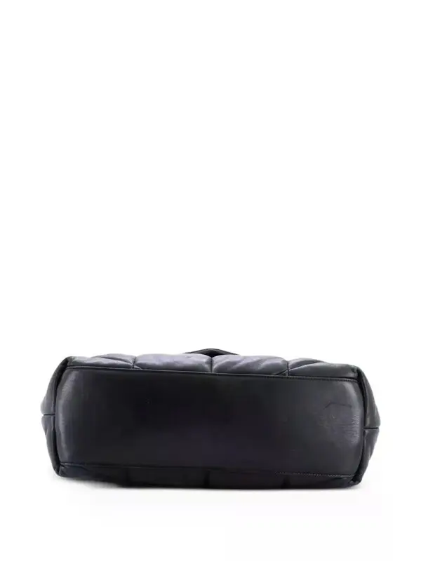 Saint Laurent Loulou Puffer Quilted Leather Medium Shoulder Bag - Black