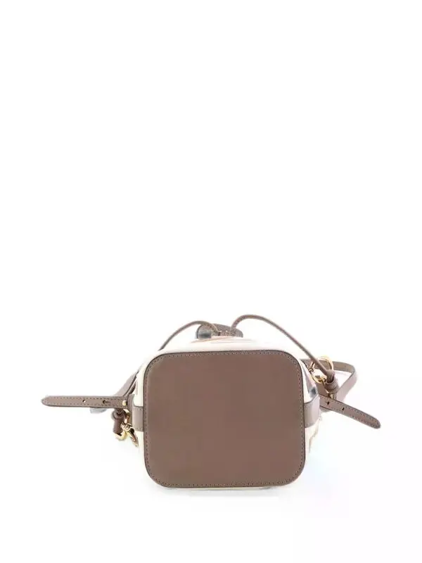 Fendi Mon Tresor Zucca Embroidered Canvas Mini Bucket Bag