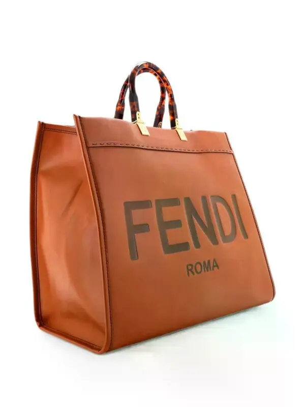 Fendi Sunshine Shopper Leather Large Tote Bag