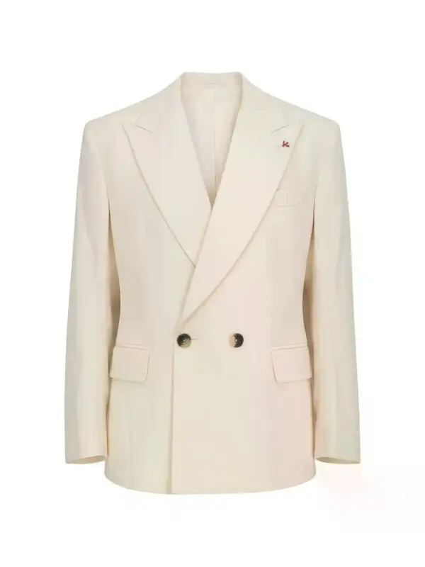Isaia Pin-detail Double-breasted Blazer