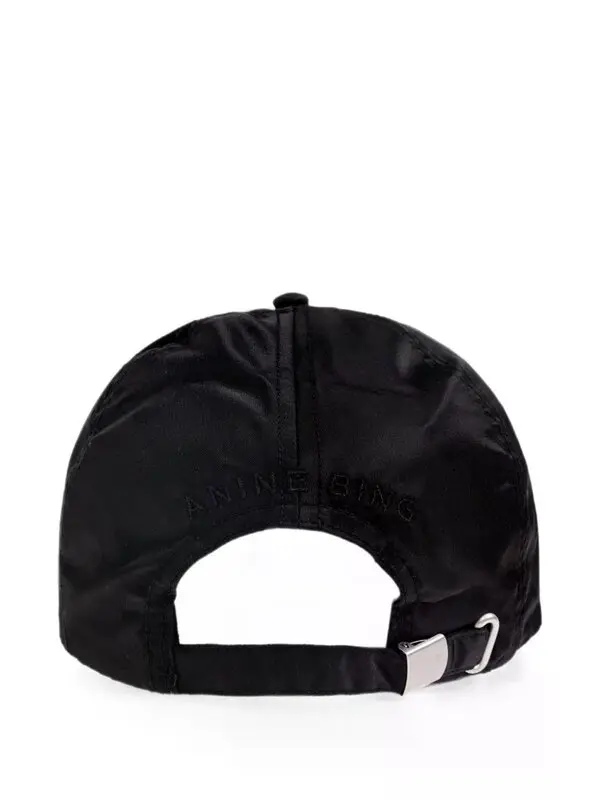 ANINE BING Jeremy Monogram Baseball Cap - Black